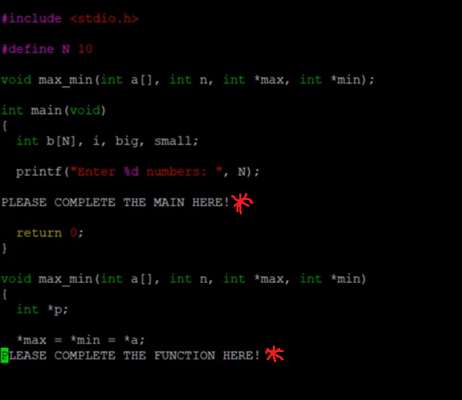 Solved Write a program that finds minimum and maximum | Chegg.com