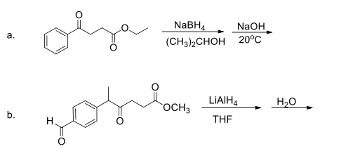 Solved NaBH4 NaOH (CH3)2CHOH 20°C | Chegg.com