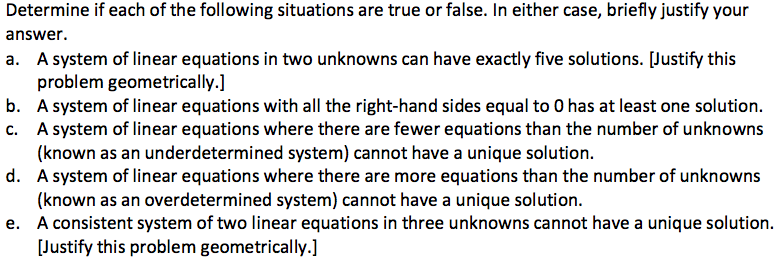 Solved Determine if each of the following situations are | Chegg.com