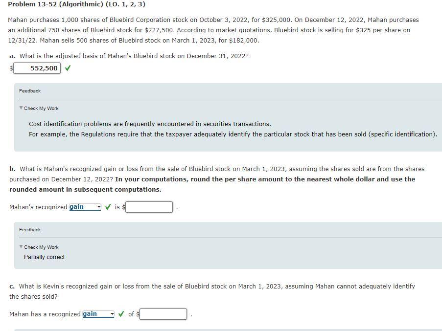 Solved Problem 13-52 (Algorithmic) (LO. 1, 2, 3) Mahan | Chegg.com Solved Problem 13-52 (Algorithmic) (LO. 1, 2, 3) Mahan | Chegg.com