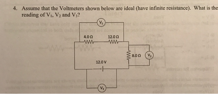 Solved Assume that the Voltmeters shown below are ideal | Chegg.com