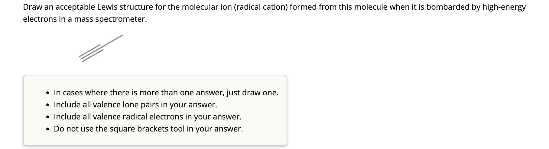 Solved Draw an acceptable Lewis structure for the molecular | Chegg.com