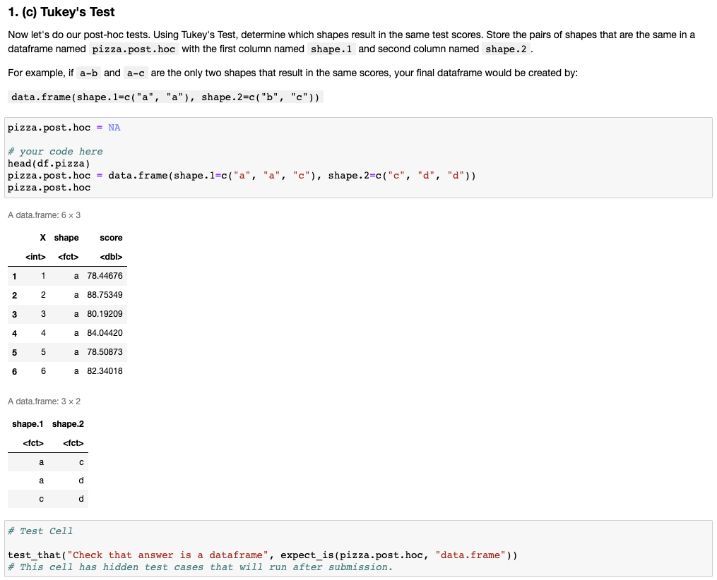 Problem 1: Post-Hoc Tests Recently, your local | Chegg.com