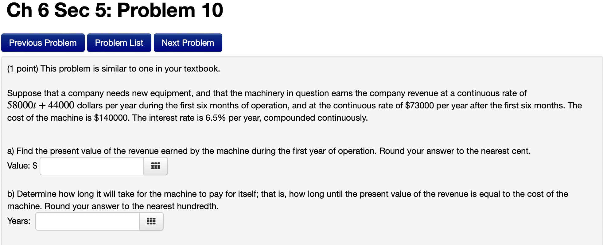 Solved Ch 6 Sec 5: Problem 10 Previous Problem Problem List | Chegg.com