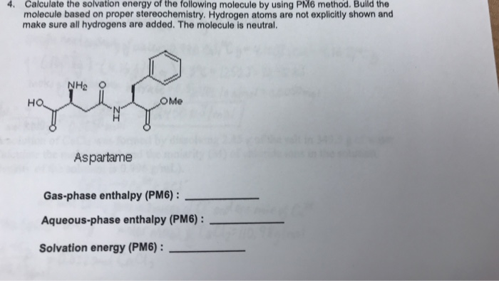 4. Calculate the solvation energy of the following | Chegg.com