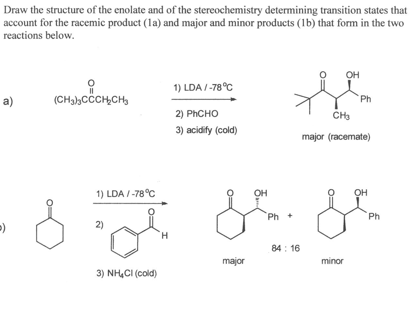 Solved Draw the structure of the enolate and of the | Chegg.com
