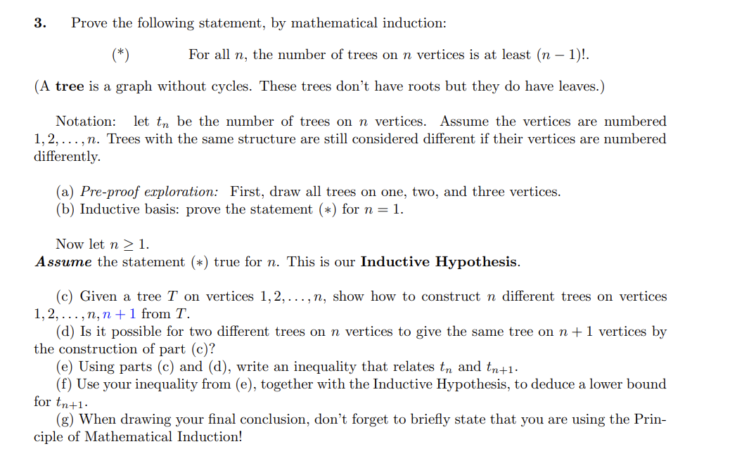 Solved 3. Prove the following statement, by mathematical | Chegg.com