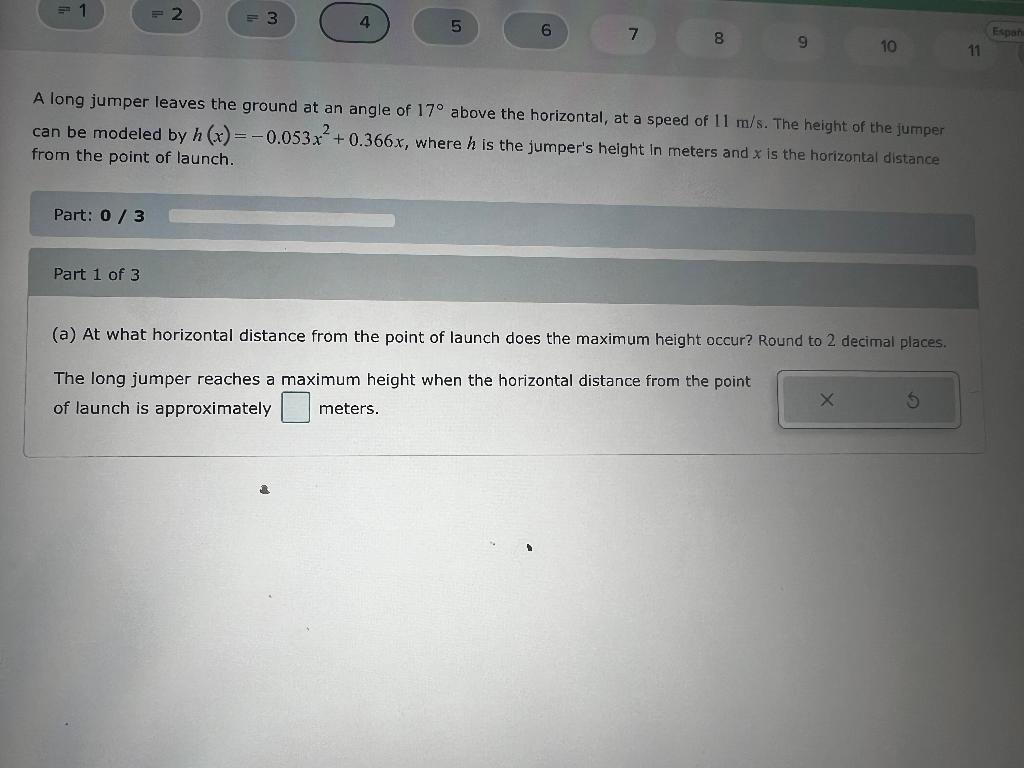 Solved A long jumper leaves the ground at an angle of 17∘ | Chegg.com