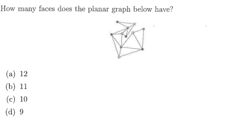 Solved How many faces does the planar graph below have? (a) | Chegg.com