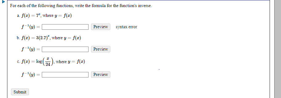 Solved For Each Of The Following Functions Write The