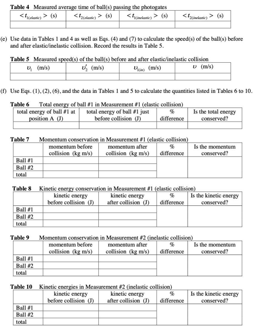 Table 2 Computer recorded data from Measurement #1: | Chegg.com