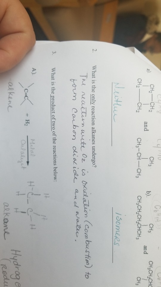 Solved C a). CH2 - CH2 CH₂. 6. CH3 and CH₃CH₂CHC and CH2 CH2 | Chegg.com