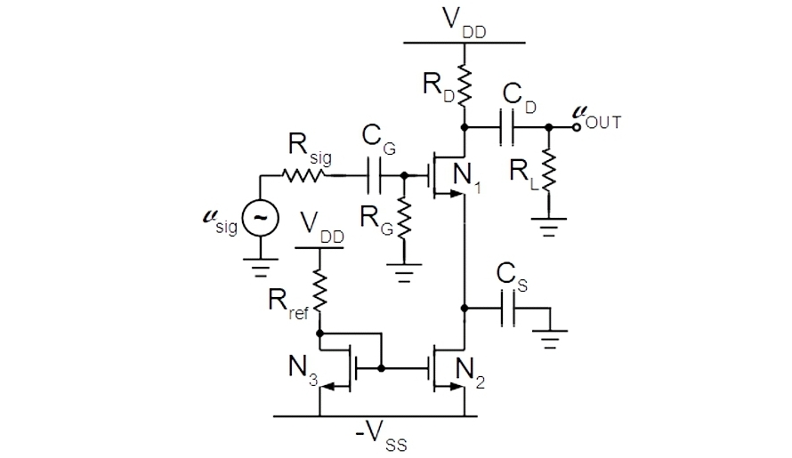 NMOS common source amplifier design: Complete the | Chegg.com