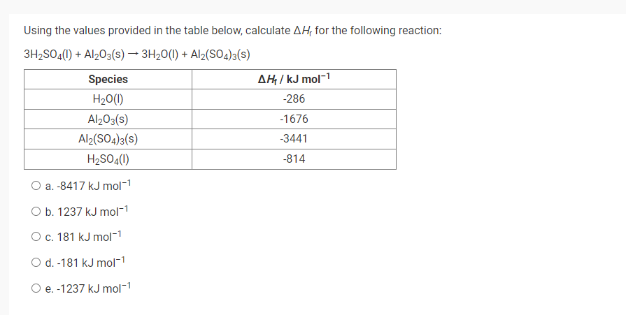 Solved Using the values provided in the table below, | Chegg.com