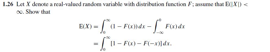 Solved 1.26 Let X denote a real-valued random variable with | Chegg.com