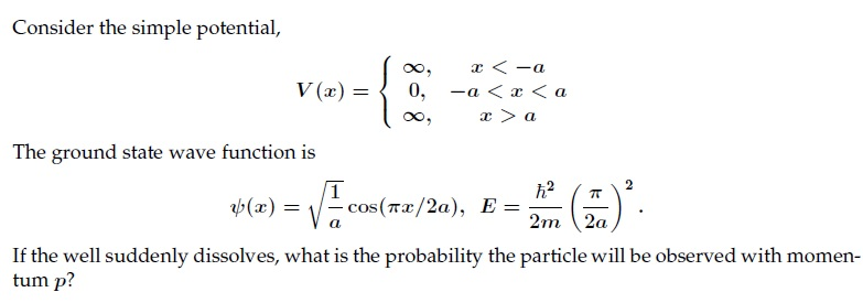 Solved Consider the simple potential, I , V(x) = { 0, lo, | Chegg.com
