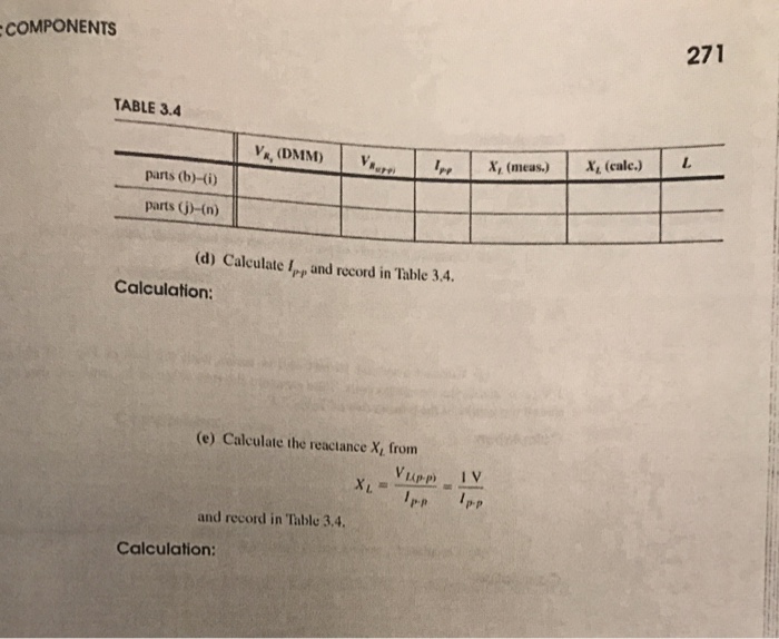 Solved FIG. 3.4 Par 3 Inductive Reactance (a) Construct the | Chegg.com