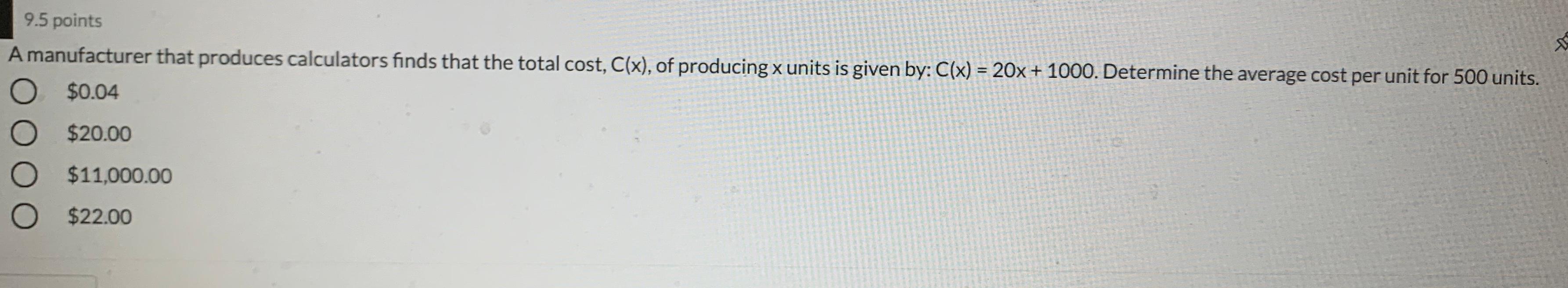 Solved 9.5 points A manufacturer that produces calculators | Chegg.com Solved 9.5 points A manufacturer that produces calculators | Chegg.com