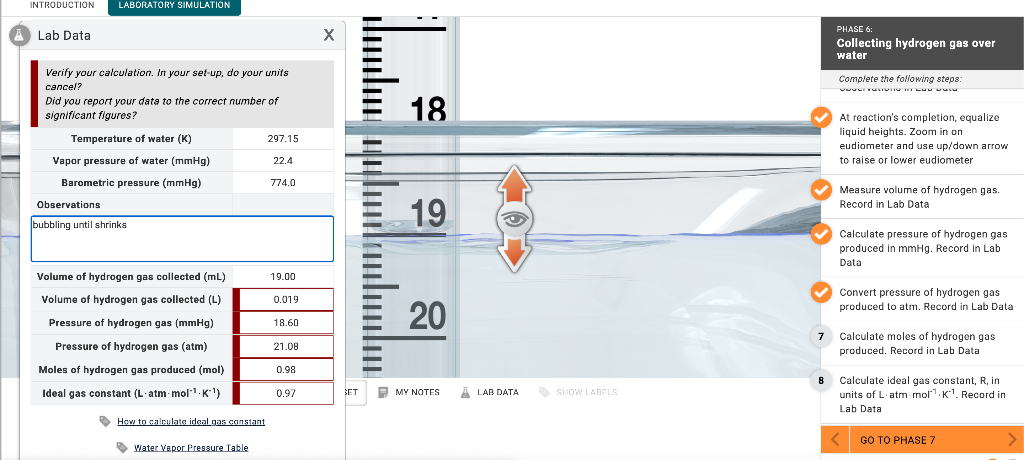 Solved Based on the eudiometer in the picture I need help | Chegg.com