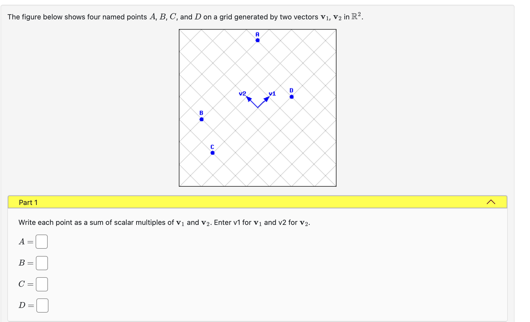 The figure below shows four named points A,B,C, ﻿and | Chegg.com