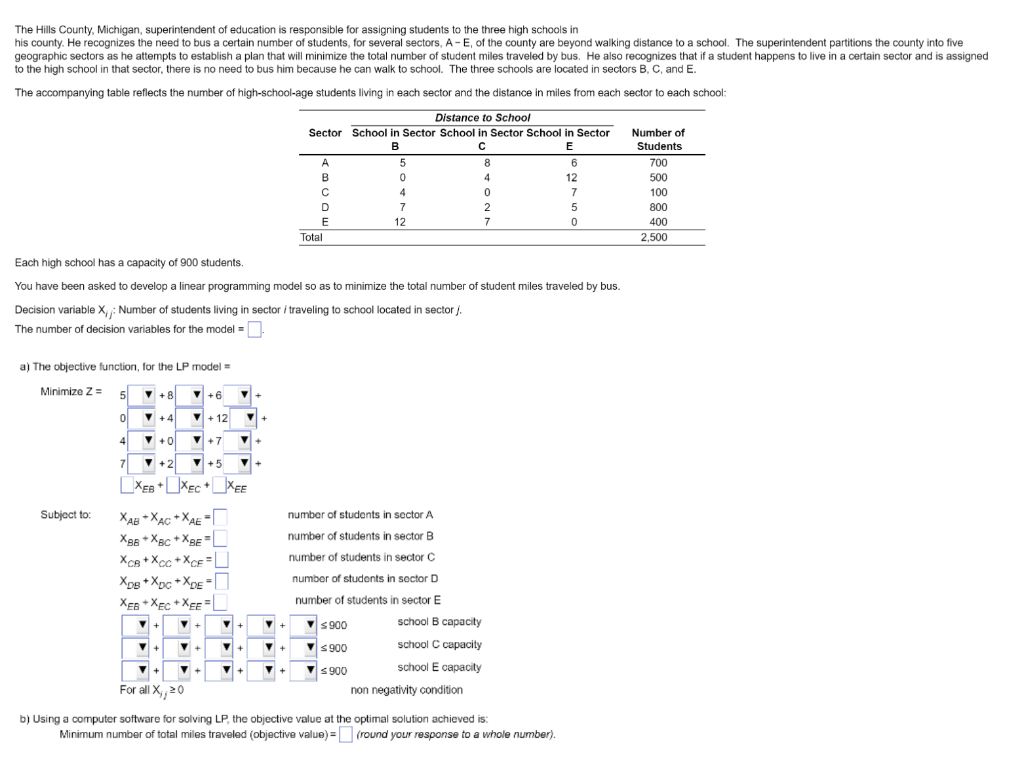 Solved The Hills County, Michigan, superintendent of | Chegg.com