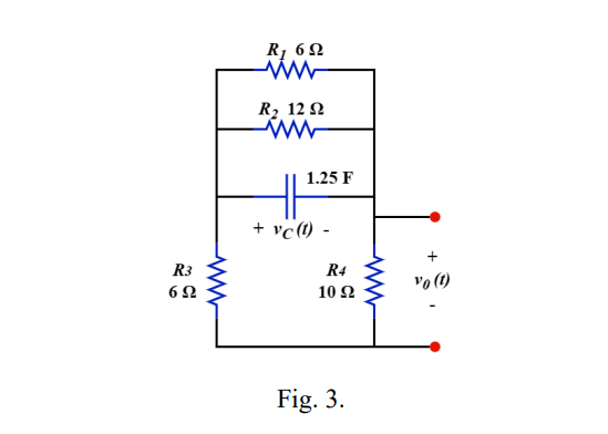 Solved For the circuit in Fig. 3, determine v0(t) | Chegg.com