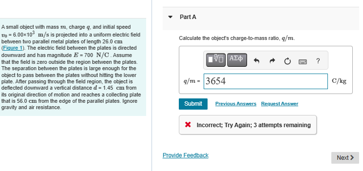 Solved A small object with mass m, ﻿charge q, ﻿and initial | Chegg.com