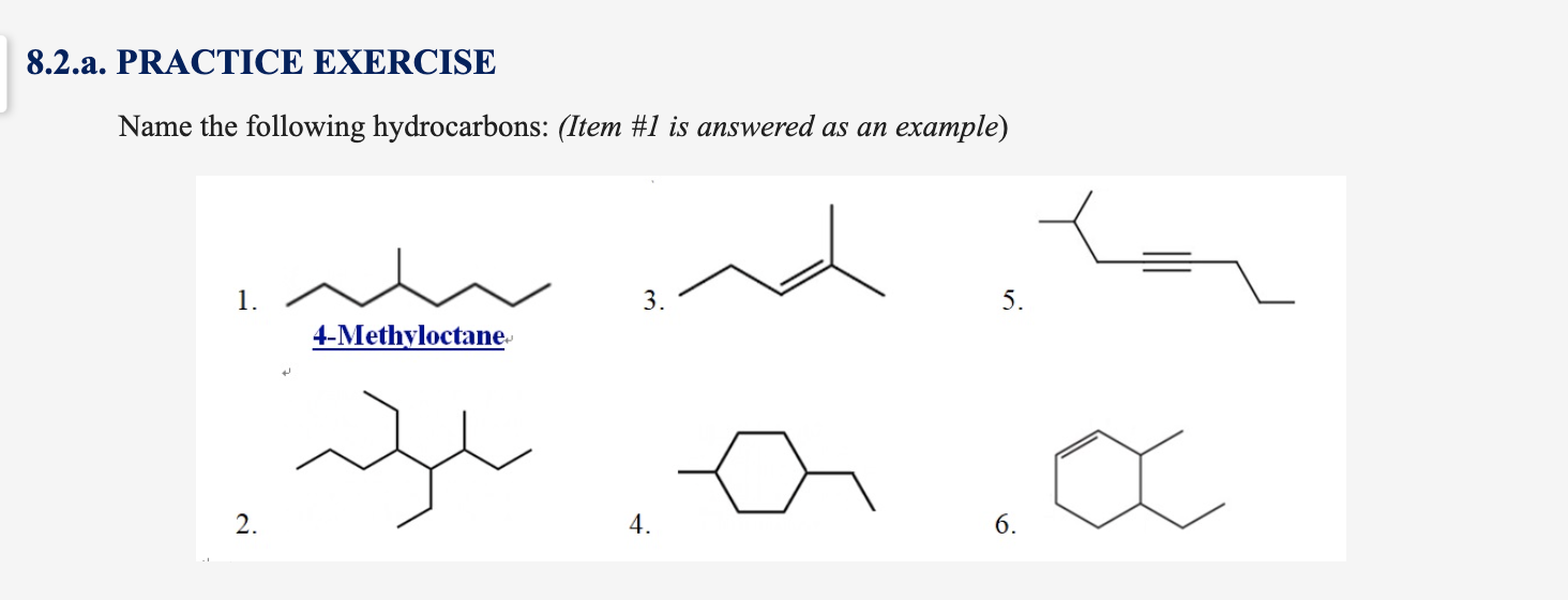 Solved 8.1.a. PRACTICE EXERCISE Draw the structures (a. | Chegg.com
