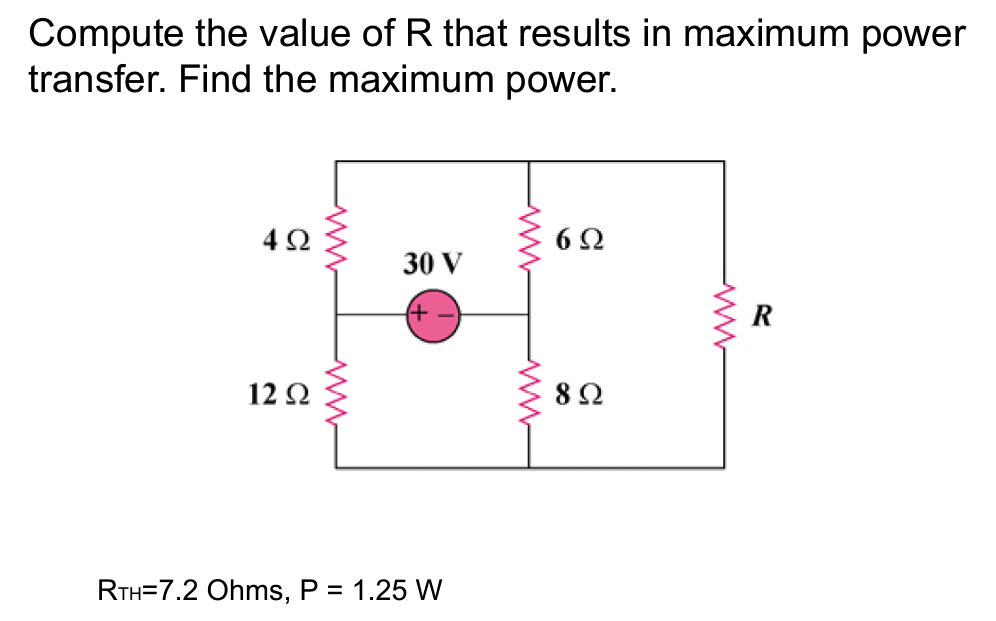 Solved Compute the value of R that results in maximum power | Chegg.com