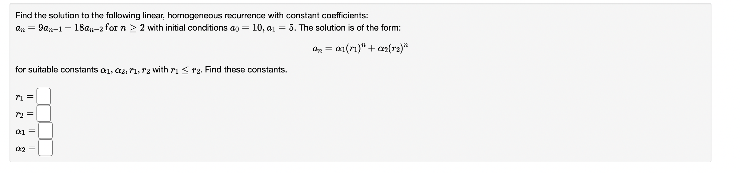 Solved Find The Solution To The Following Linear