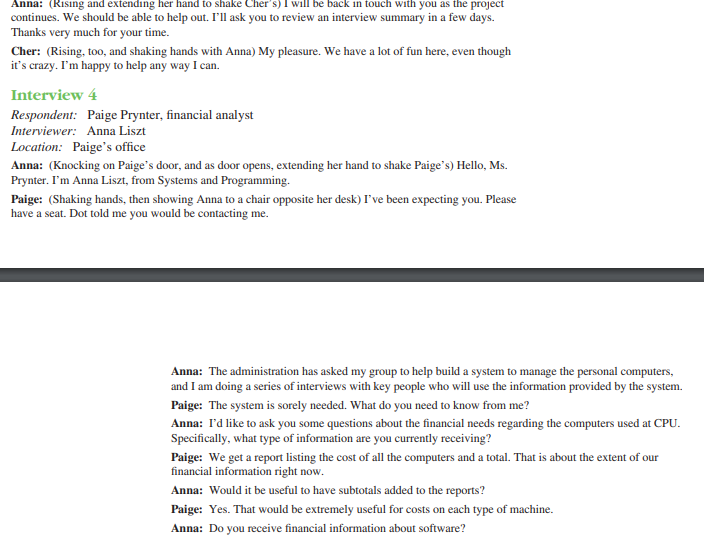 Solved E-1. Analyze the five interviews. In a paragraph, | Chegg.com