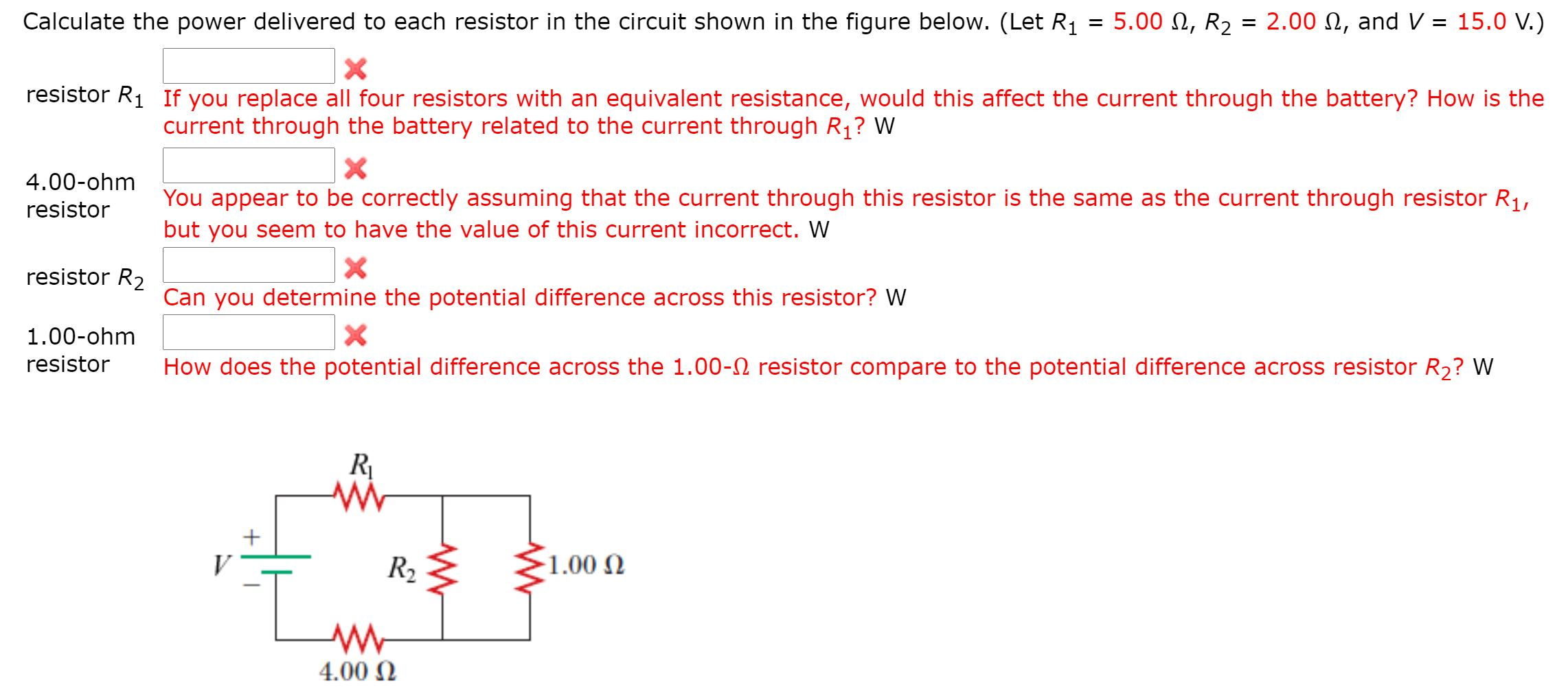 Solved Calculate the power delivered to each resistor in the | Chegg.com