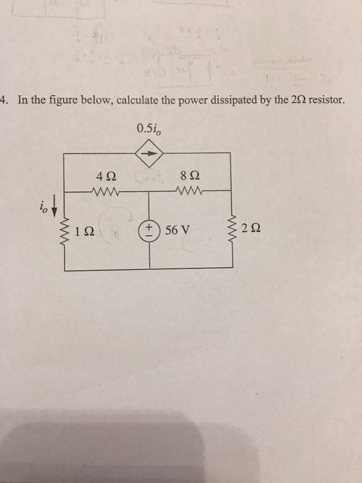 Solved In the figure below, calculate the power dissipated | Chegg.com