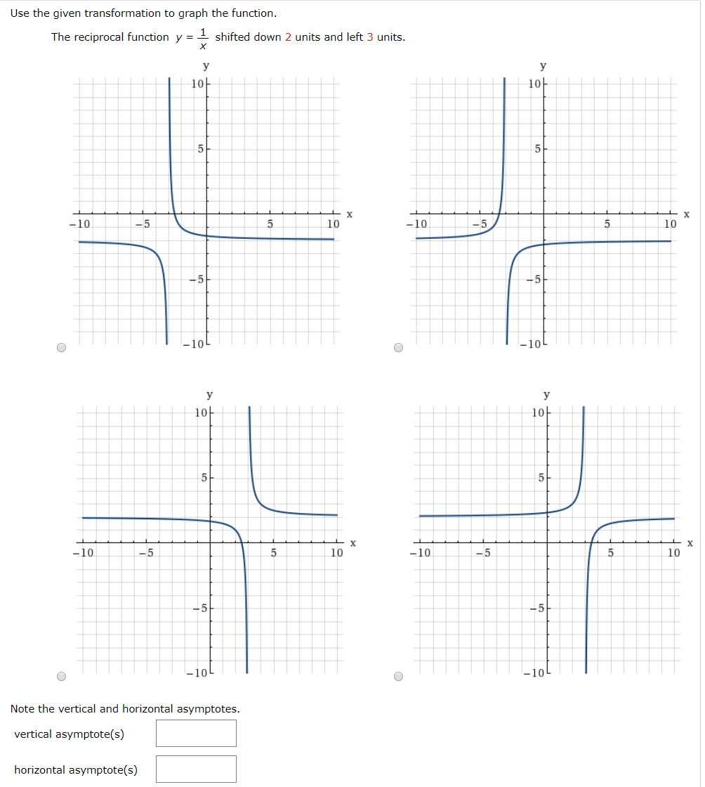 Solved Use the given transformation to graph the function. | Chegg.com