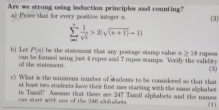 Solved Are we strong using induction principles and | Chegg.com