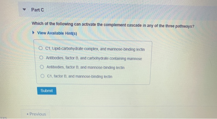 Solved Part C Which of the following can activate the | Chegg.com
