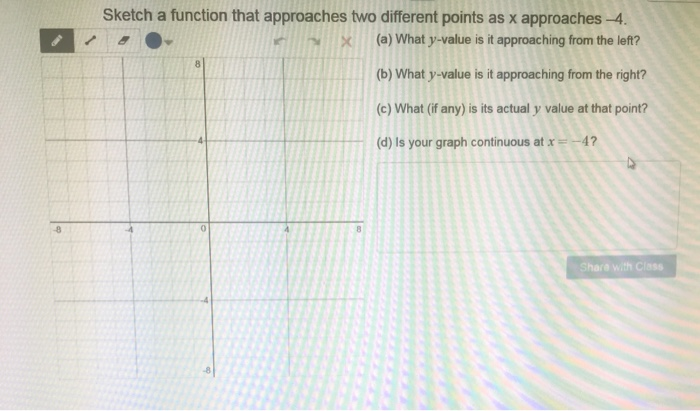 Solved Sketch a function that approaches two different | Chegg.com