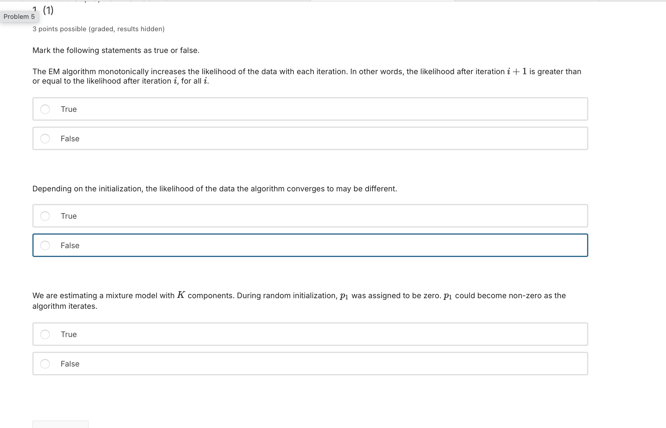 Solved Problem 51 (1)3 ﻿points possible (graded, ﻿results | Chegg.com
