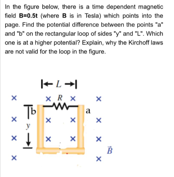 Solved In the figure below, there is a time dependent | Chegg.com