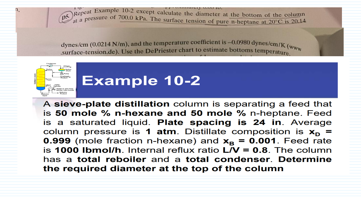 Solved D5. Repeat Example 10-2 except calculate the diameter | Chegg.com