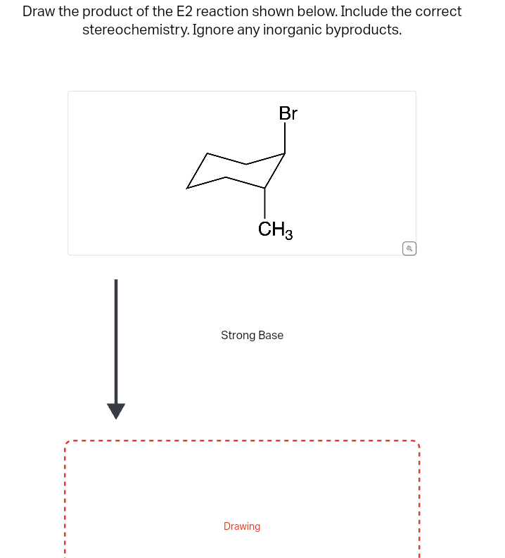 Solved Draw the product of the E2 reaction shown below. | Chegg.com