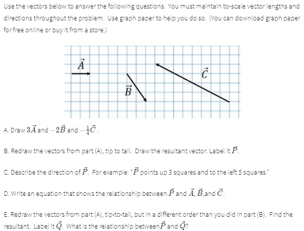 Solved Use the vectors below to answer the following | Chegg.com