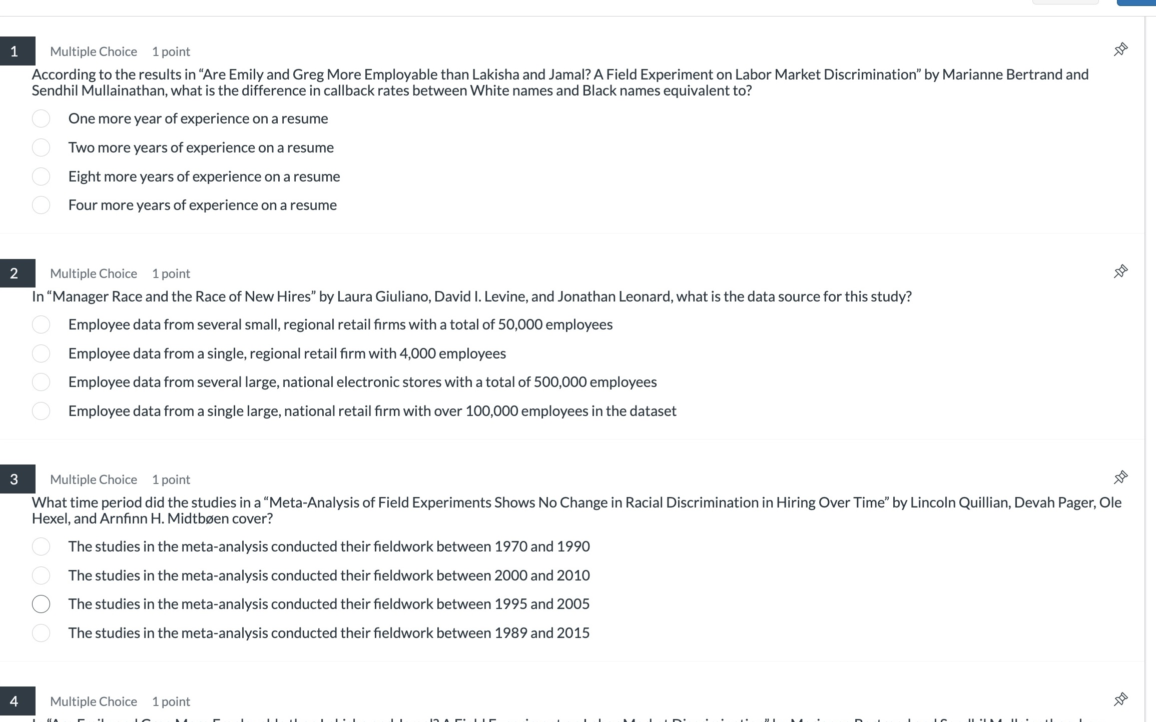 Solved According to the results in "Are Emily and Greg More | Chegg.com