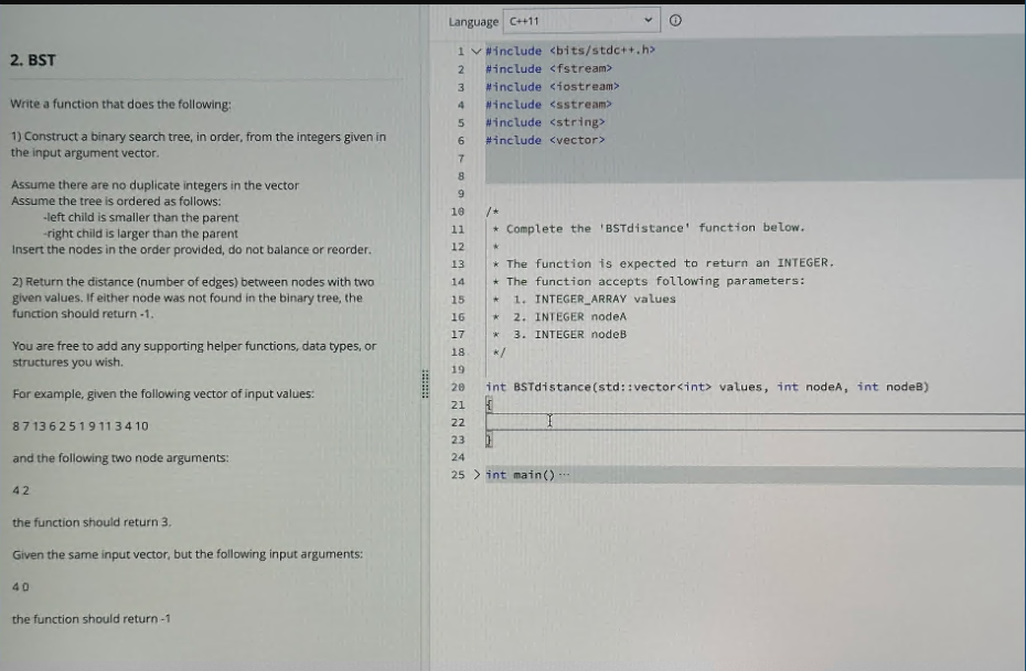 Solved the function should return 3 . Given the same input | Chegg.com