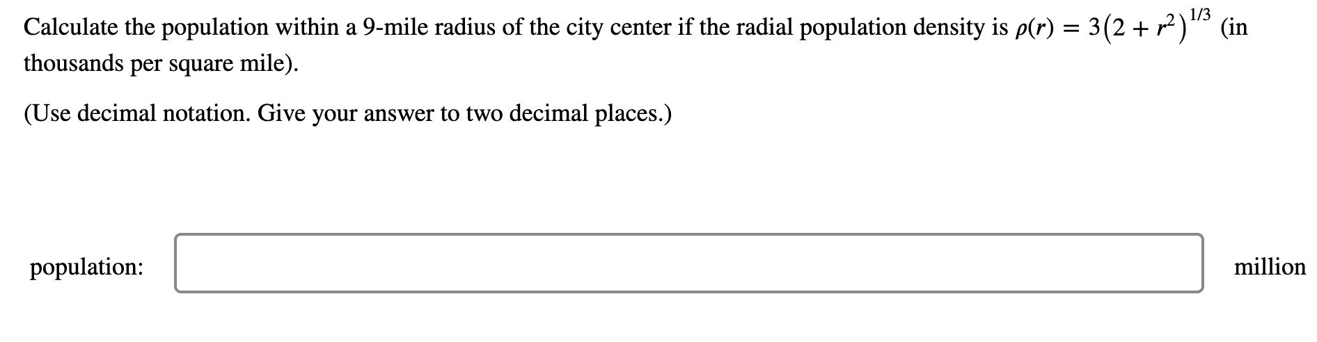Solved Calculate the population within a 9 -mile radius of | Chegg.com Solved Calculate the population within a 9 -mile radius of | Chegg.com