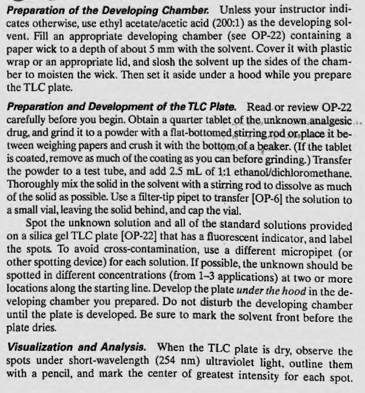 What aspects of your TLC setup would another | Chegg.com