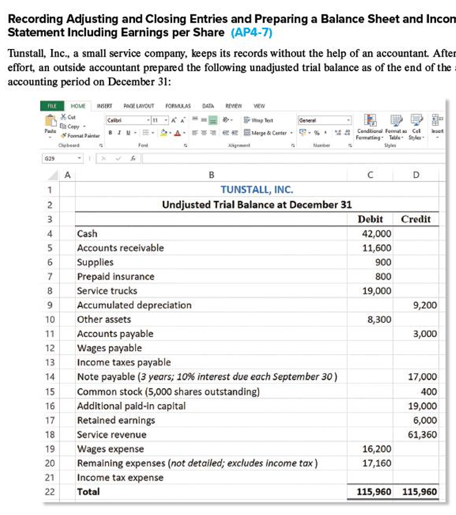 Solved Recording Adjusting and Closing Entries and Preparing | Chegg.com