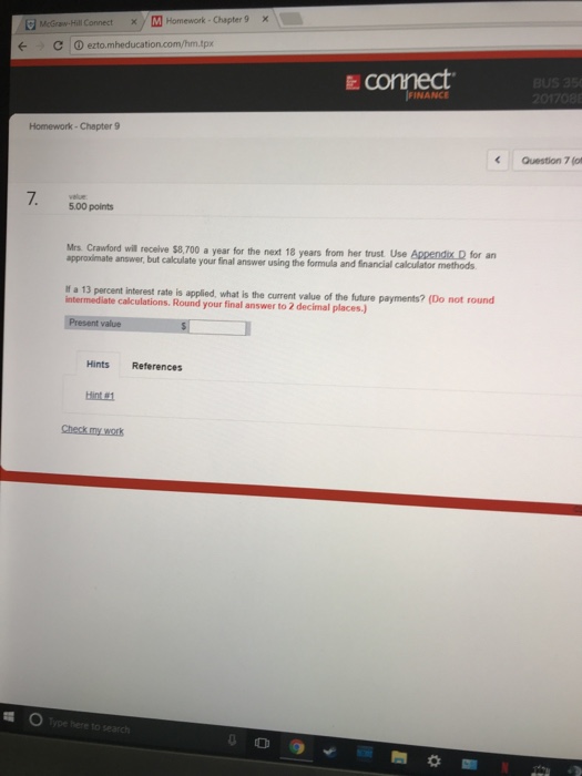 Solved McGraw Hill Connect M Homework Chapter 9 ECezto Chegg