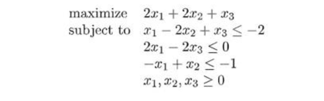 Solved maximize subject to 2x1 + 2x2 + x3 1-2x2 + x3 ≤-2 | Chegg.com