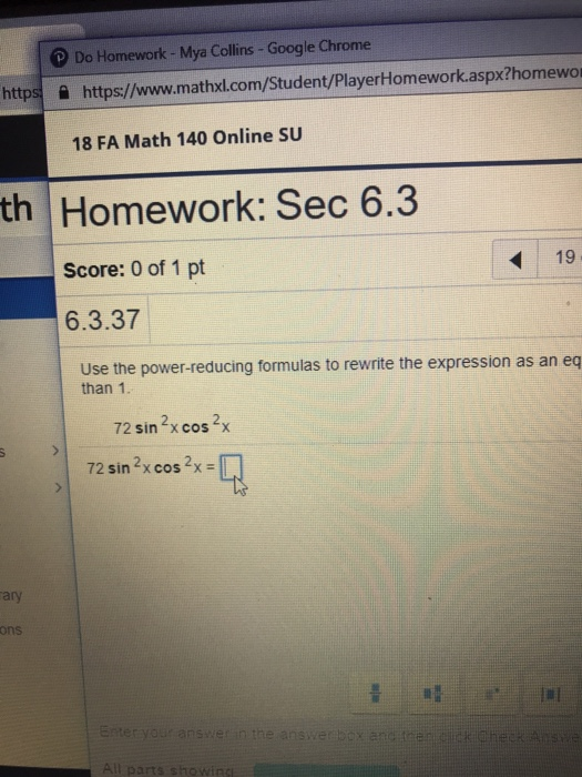Solved Do Homework - Mya Collins-Google Chrome https 슐 | Chegg.com
